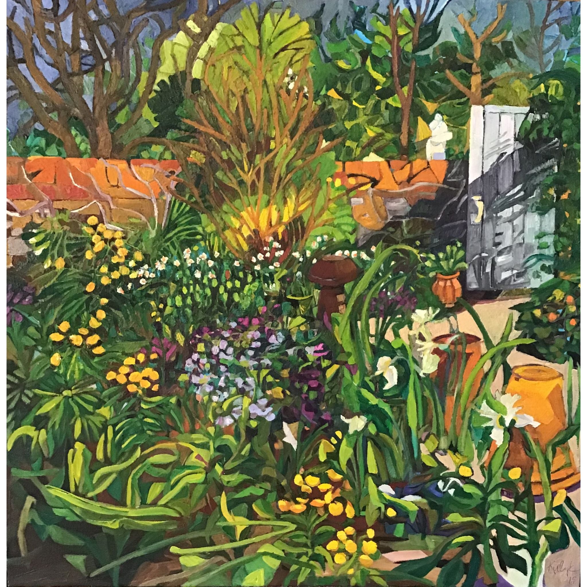 Karen Kulyk, "The Elizabethan Garden with Open Door" -2019 – Wallack Galleries